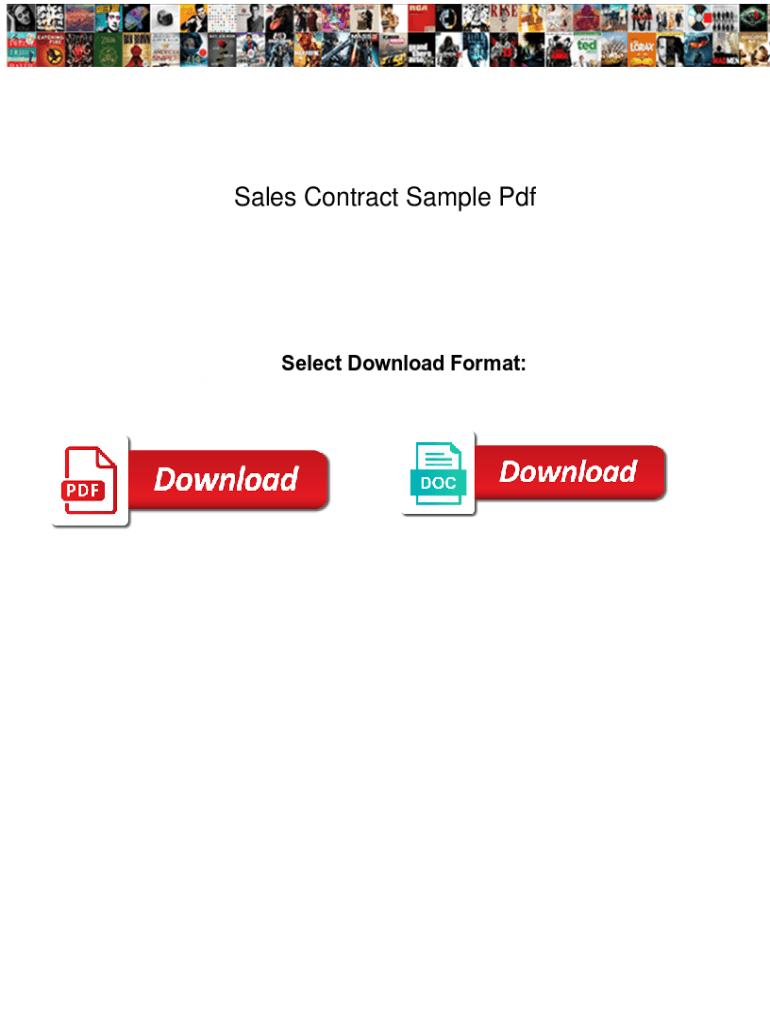 Fillable Online Sales contract sample templates.Business templates ...