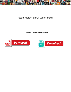 Fillable Online Southeastern Bill Of Lading Form. Southeastern Bill Of ...