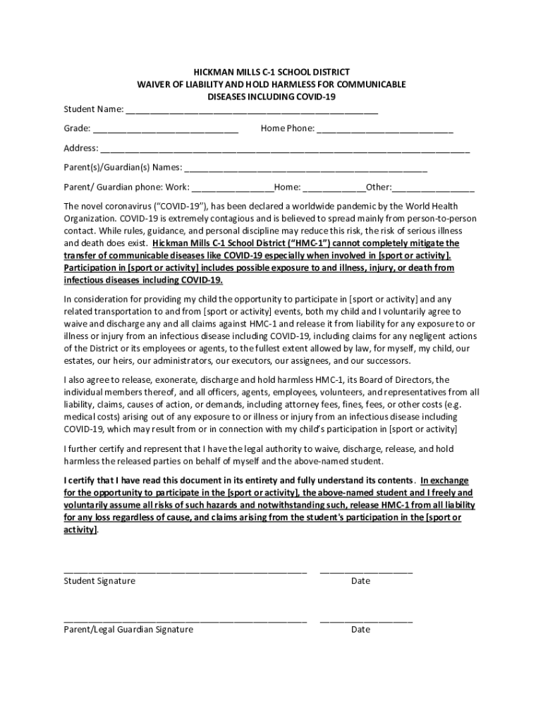 Fillable Online mo01001730.schoolwires.netcmslibHICKMAN MILLS C -1 ...