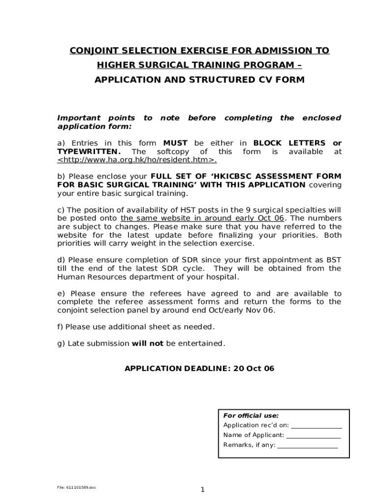 APPLICATION AND STRUCTURED CV Doc Template | pdfFiller