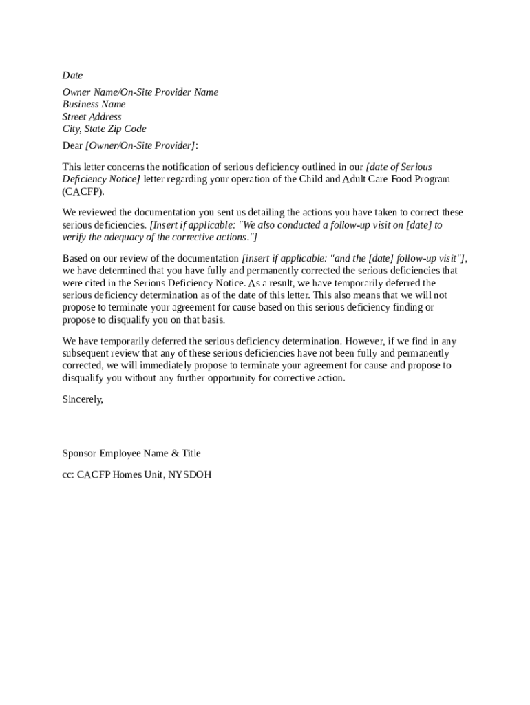 Handouts for Serious Deficiency Process for Providers. Handouts for ...