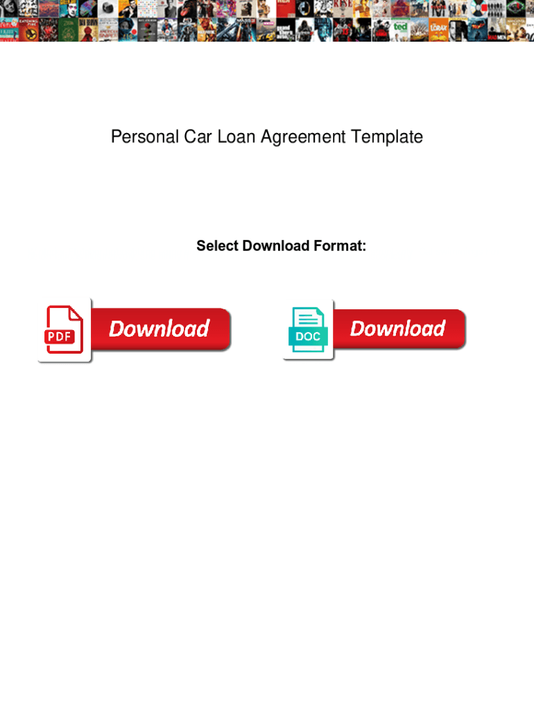 Fillable Online 3+ Car Loan Agreement Templates in Google DocsWordHow ...