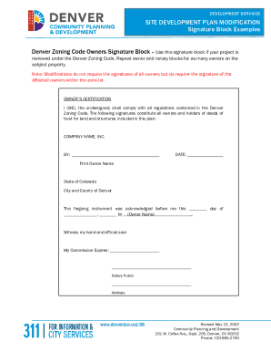 Fillable Online Signature block examples for SDP modifications - City ...