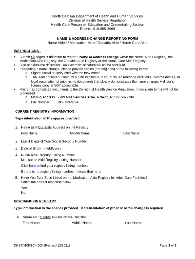 Health Service Regulation - NC DHHS Doc Template | pdfFiller