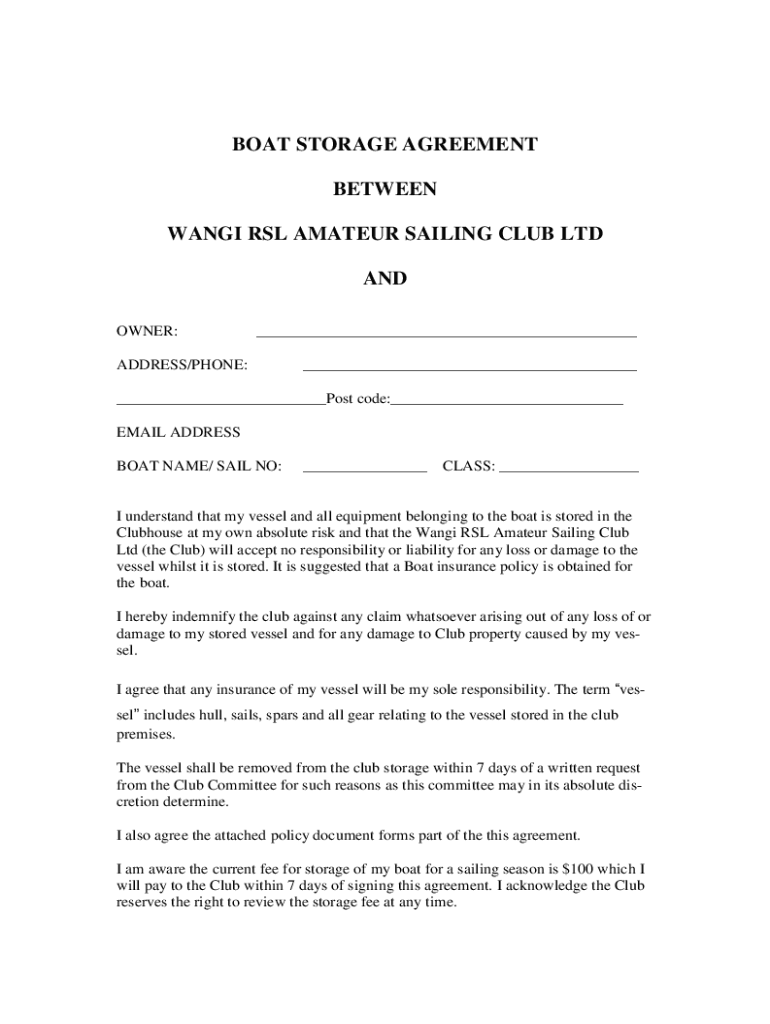 Fillable Online cdn.revolutionise.com.aucupswangirslBOAT STORAGE ...