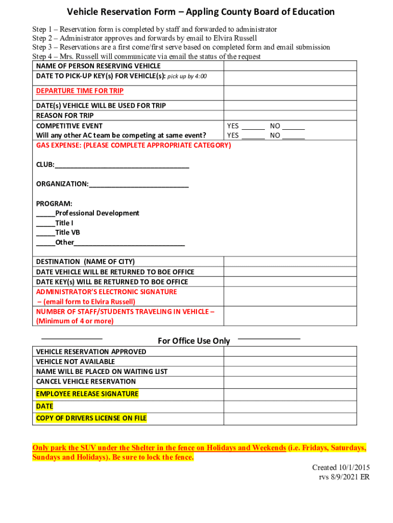 Fillable Online fill.ioVehicle-Reservation-Request-FormFill - Free fillable Vehicle Reservation ...