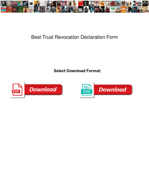 Fillable Online Best Trust Revocation Declaration Form. Best Trust ...