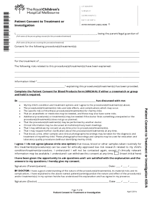 Fillable Online www.rch.org.au uploadedFiles MainPatient Consent Form ...