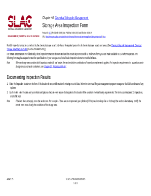 Storage Area Inspection . Chemical Lifecycle Management - www-group ...