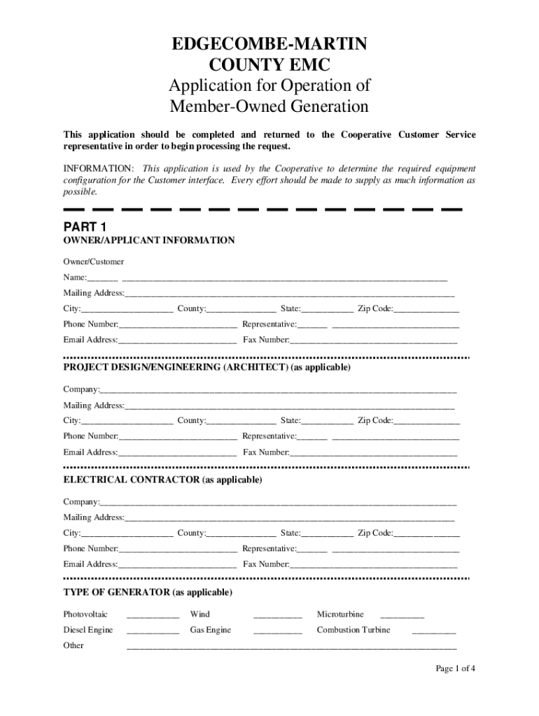 Fillable Online Fillable Online EDGECOMBE-MARTIN COUNTY EMC Application ...