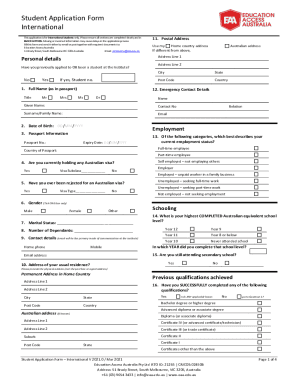Fillable Online International Student Application Form TemplateJotFormInternational Student ...