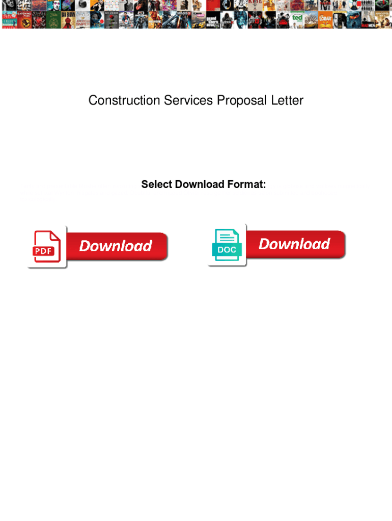 Fillable Online Sample Proposal Letter for Construction Services ...