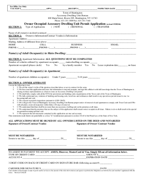 Fillable Online Fillable Online TAX MAP #APP # RECEIPT # INSPECTION ...