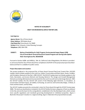 Fillable Online Notice of Availability of a Draft Environmental Impact ...