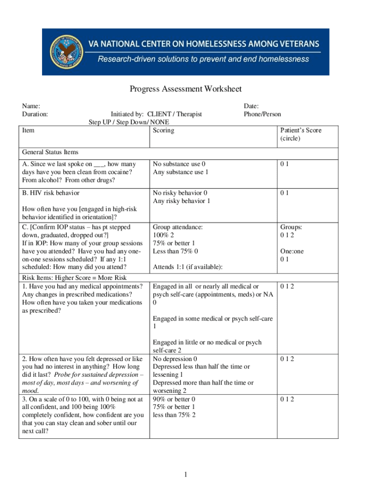 Fillable Online VA Homeless Programs - Veterans AffairsU.S. Department ...