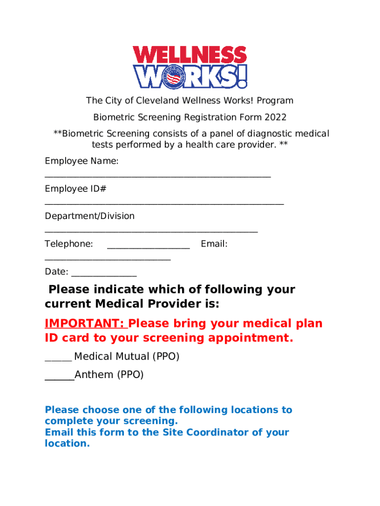 What is the value of biometric wellness screenings? Doc Template ...