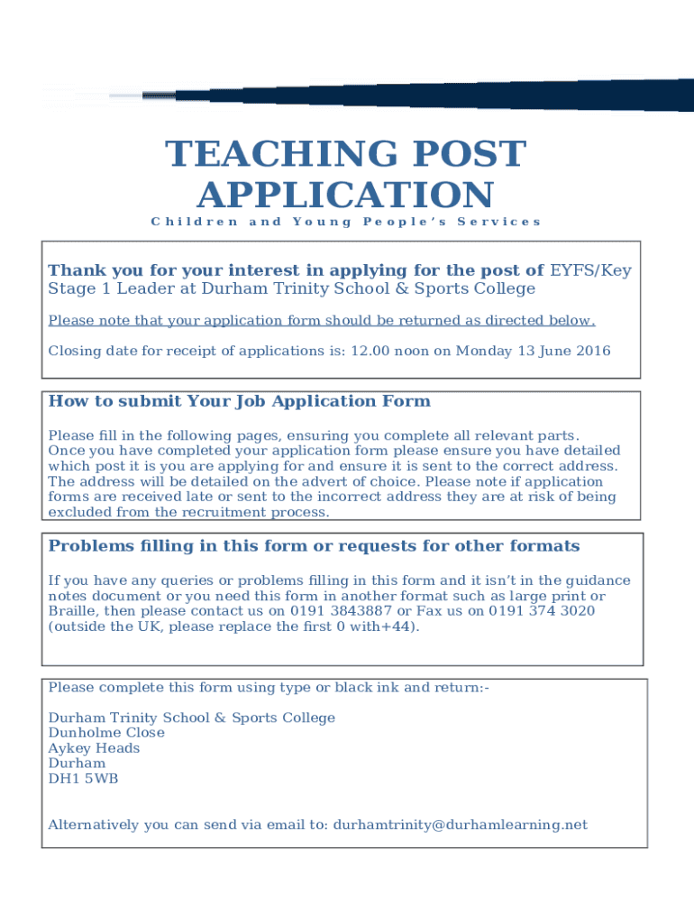 16+ Job Application Letter for Teacher Templates - PDF, DOCFreeJob tips ...