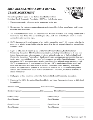 Fillable Online www.lawinsider.comcontractstaggedSrca Recreational Boat ...