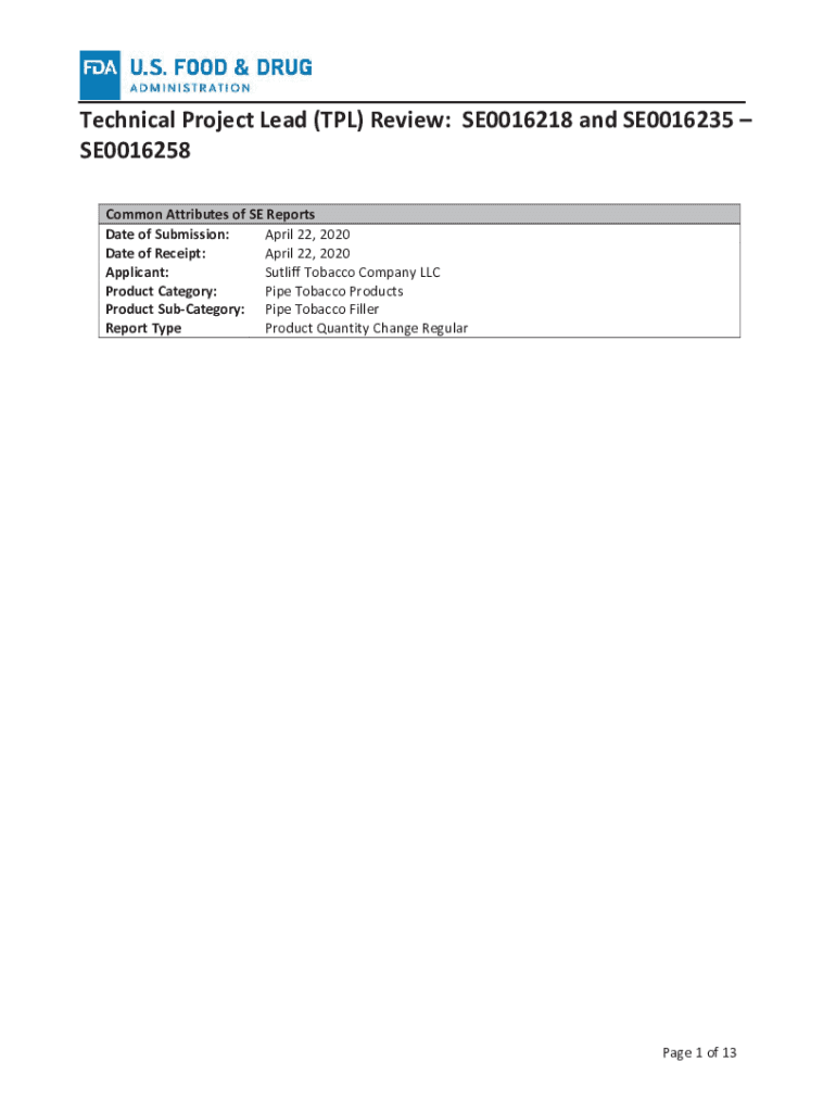 Fillable Online Technical Project Lead (TPL) Review. A technical ...