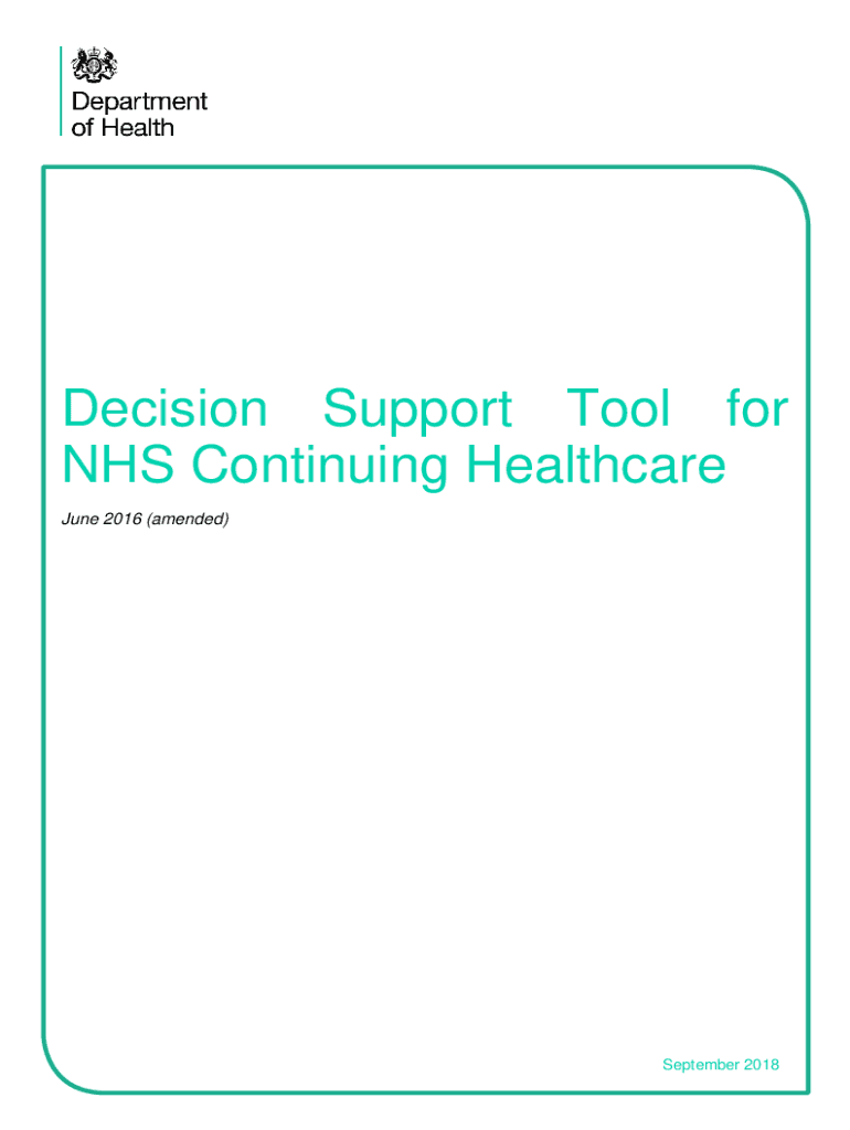 Fillable Online NHS continuing healthcare - NHSChanges to the Decision ...