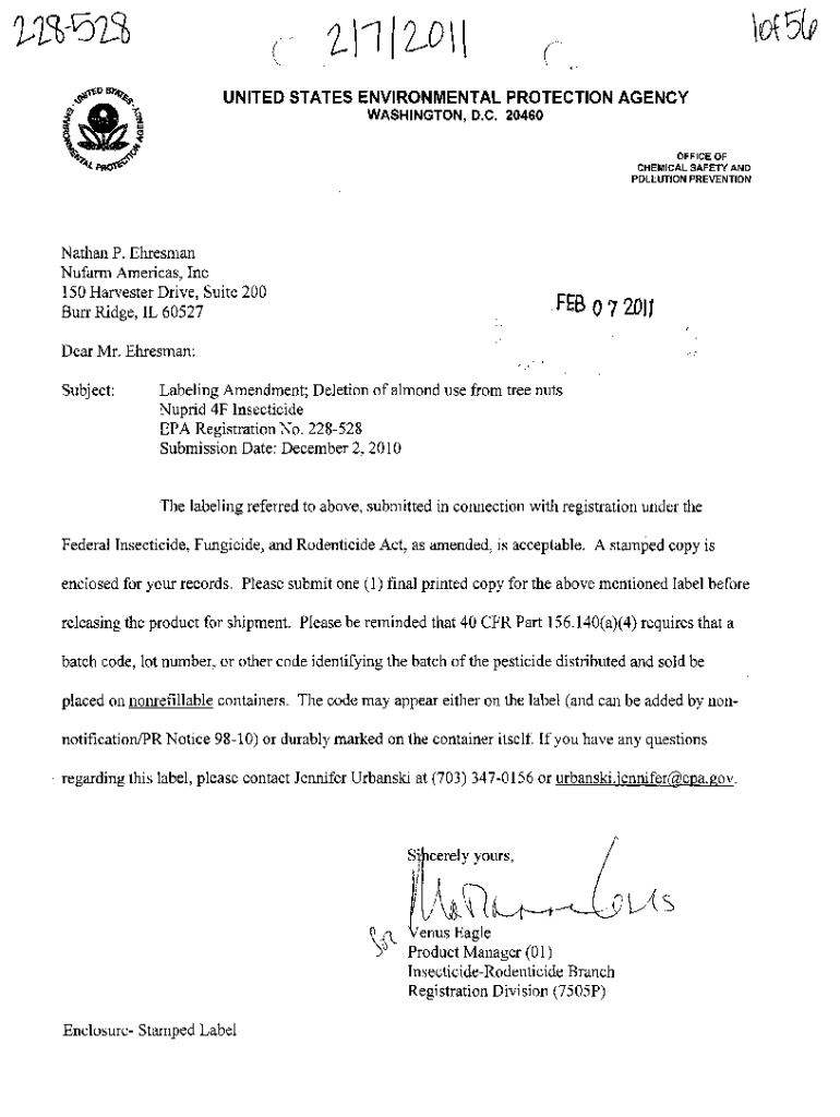 Fillable Online U.S. EPA, Pesticides, Label, NUPRID 4F INSECTICIDE, 2/7 ...