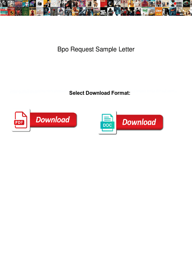 Fillable Online Bpo Request Sample Letter. Bpo Request Sample Letter ...