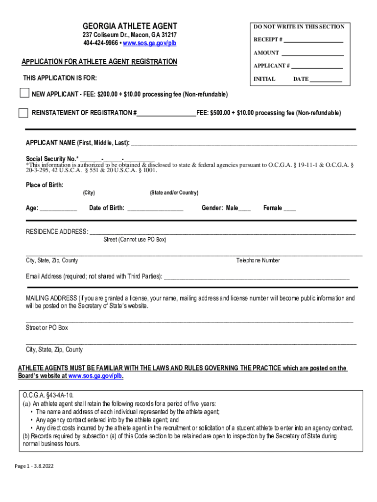 Fillable Online sos.ga.govsitesdefaultGeorgia State Board of Examiners ...