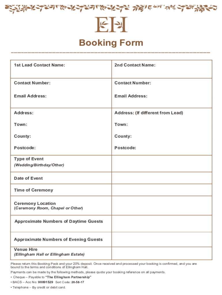 Fillable Online forms.appentemplatesFree Online Booking Form Templates ...