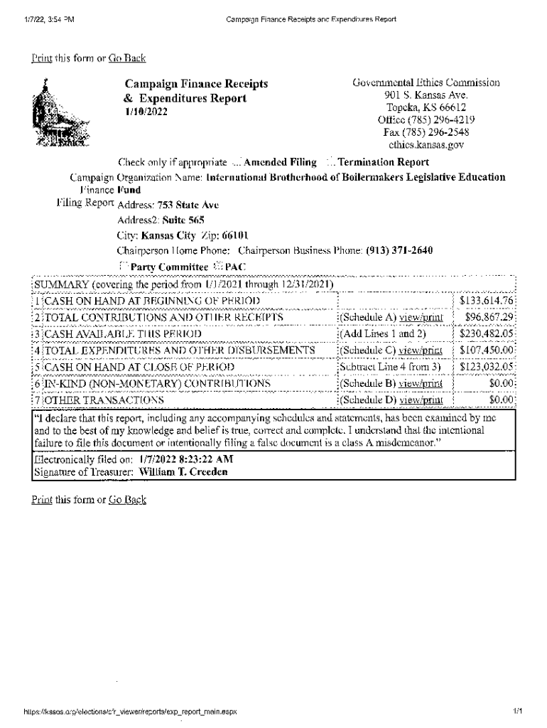 Fillable Online ethics ks Office (785) 296-4219 Fax (785) 296-2548 1 ...