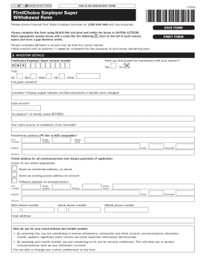 Fillable Online Rollover & Superannuation Fund withdrawal form ...