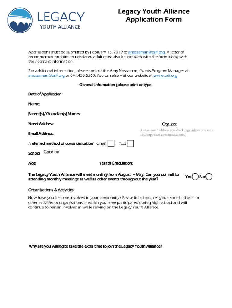 Fillable Online www.ottumwalegacy.orgwp-contentuploadsLegacy Youth ...
