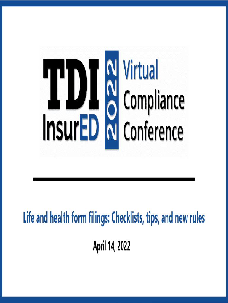 Fillable Online www.tdi.texas.govInsurEDdocumentsLife and health form ...