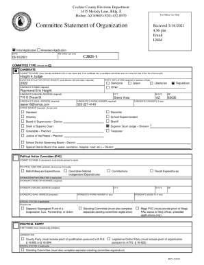 Fillable Online Committee Statement of Organization Fax Email Print ...