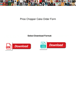 Fillable Online Price Chopper Cake Order Form. Price Chopper Cake Order ...