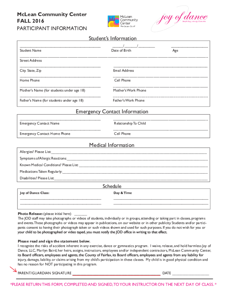 Fillable Online mcleancenter.orgclasses-n-tripsregisterHow To Register ...
