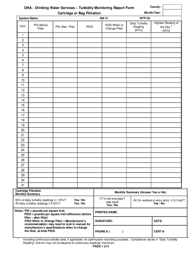 Fillable Online yourwater.oregon.govdocsop-swtrOHA - Drinking Water ...