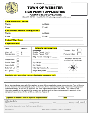 Fillable Online webster-ma.gov596Application-Forms-FeesPlanning Board ...
