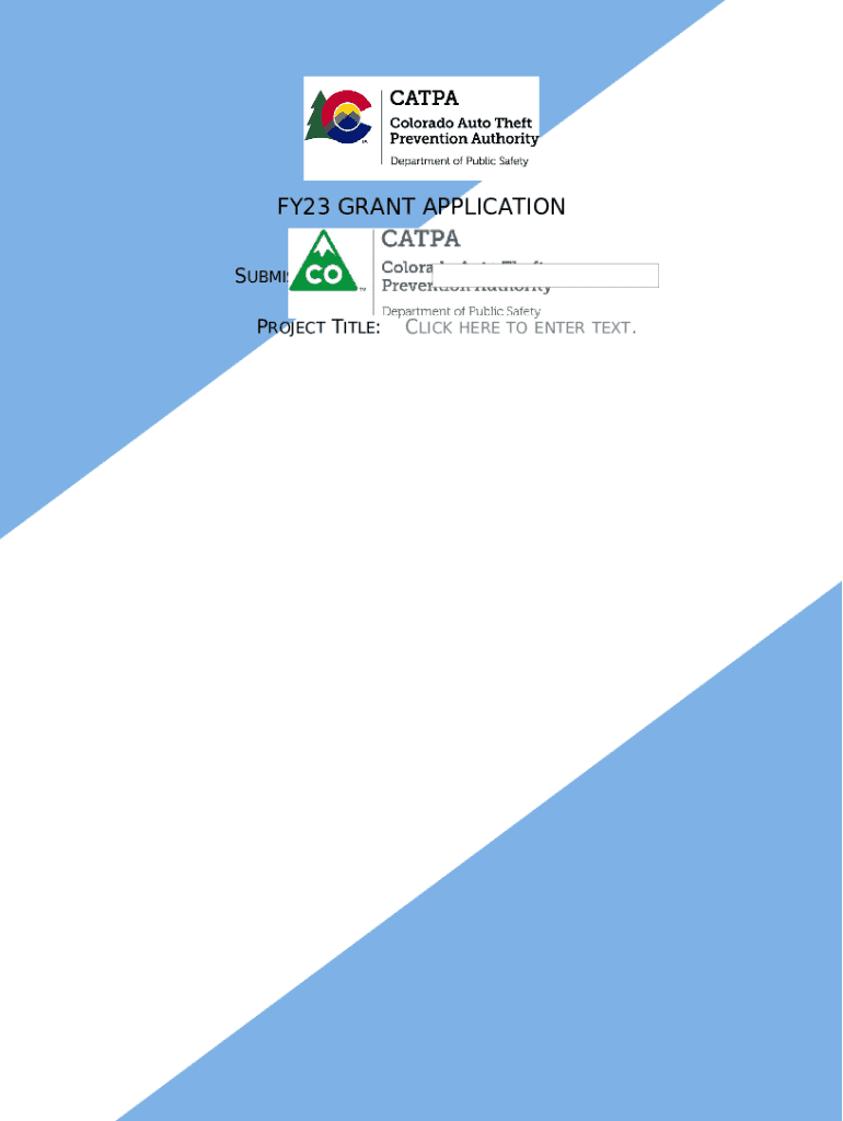 FY23 Arts and Humanities Project Grant Application Procedure Doc Template | pdfFiller