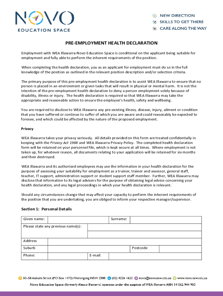 Fillable Online FREE 10+ Employment Declaration Form Samples in PDFMS ...