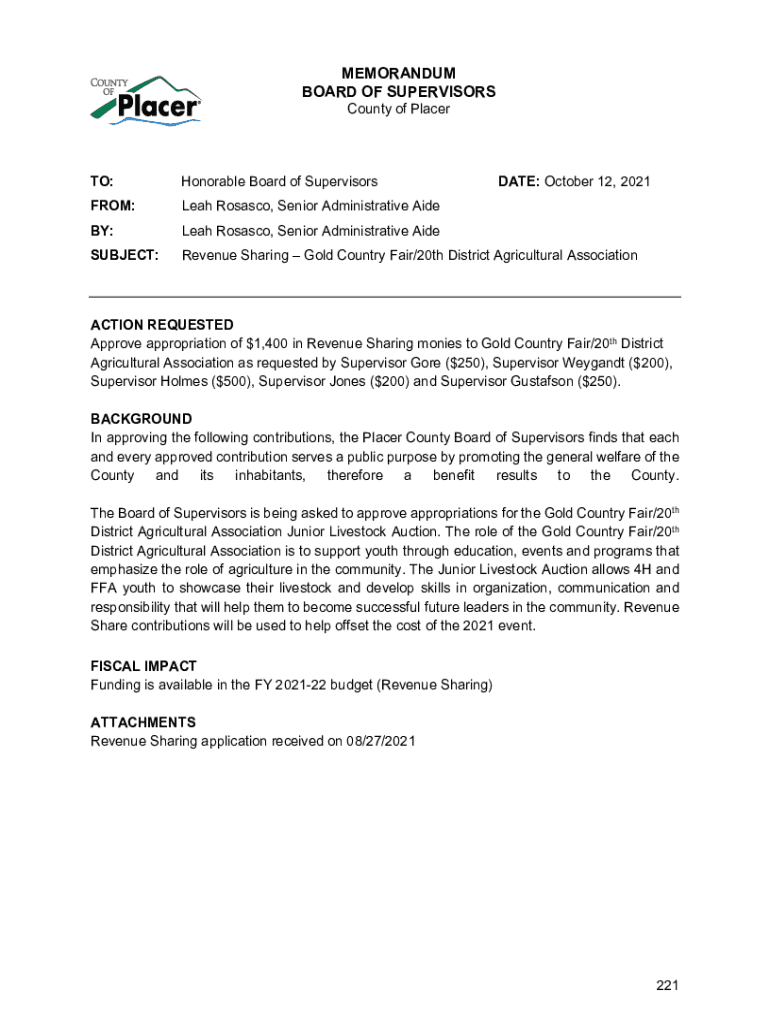 Fillable Online www.placer.ca.gov DocumentCenter ViewCOUNTY OF Placer - Placer County, CA Fax ...