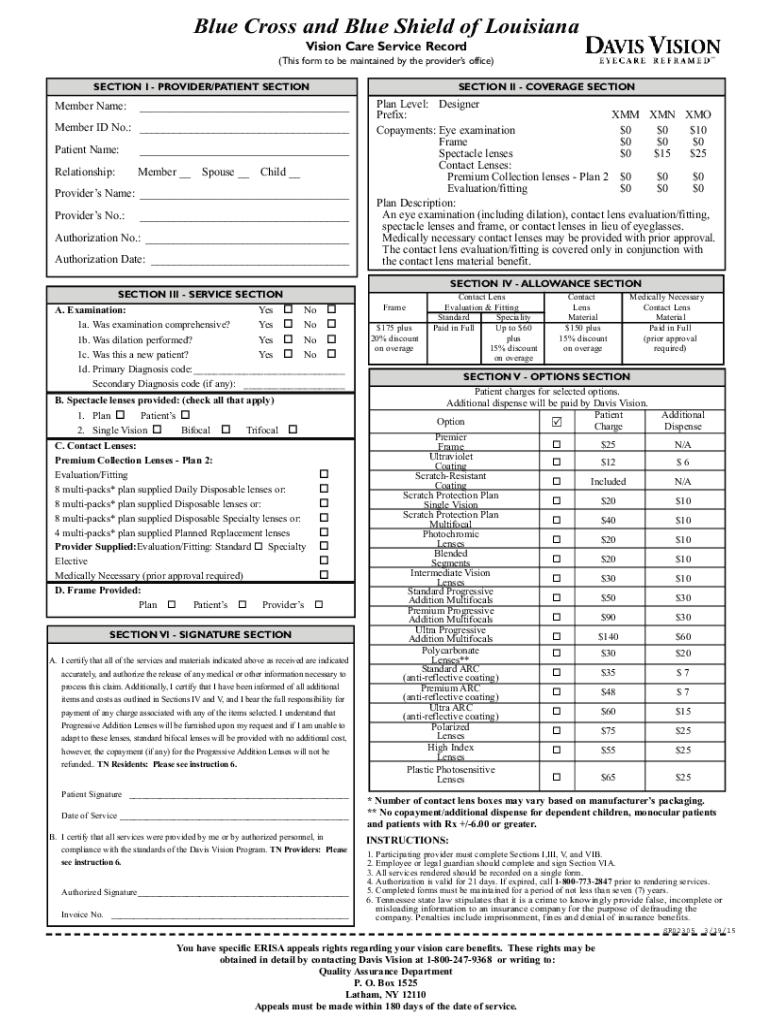 Fillable Online www.bcbsla.comforms-and-toolsFormsBlue Cross and Blue ...
