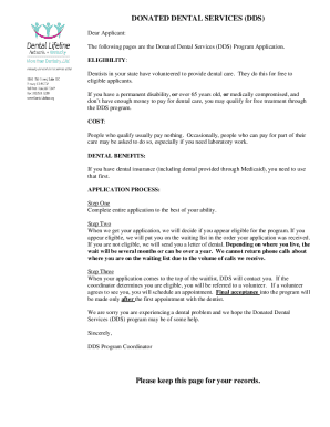 Fillable Online Dear Applicant: medically compromised, and - Dental ...