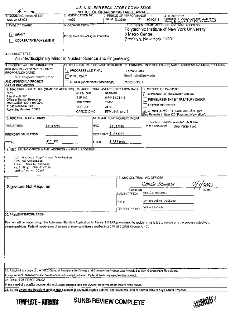 Fillable Online www.nrc.govdocsML1323U.S. NUCLEAR REGULATORY COMMISSION ...
