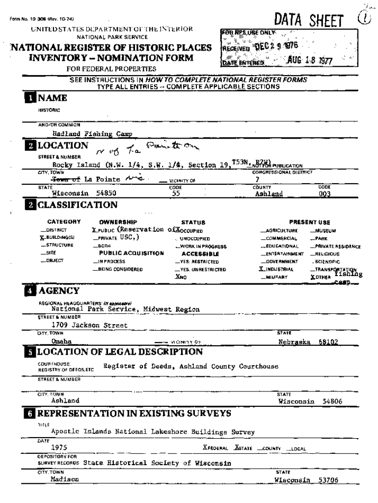 Fillable Online Fillable Online 1074) UNITED STATES DEPARTMENT OF THE ...