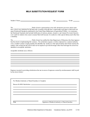 Fillable Online dcps.aqdev.dc.govsitesdefaultFLUID MILK SUBSTITUTION ...