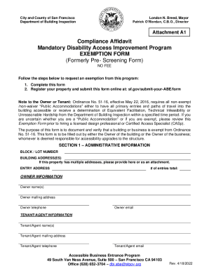 Fillable Online sfdbi.org sites defaultAttachment A1 Compliance ...