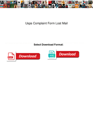 Fillable Online Usps Complaint Form Lost Mail. Usps Complaint Form Lost ...