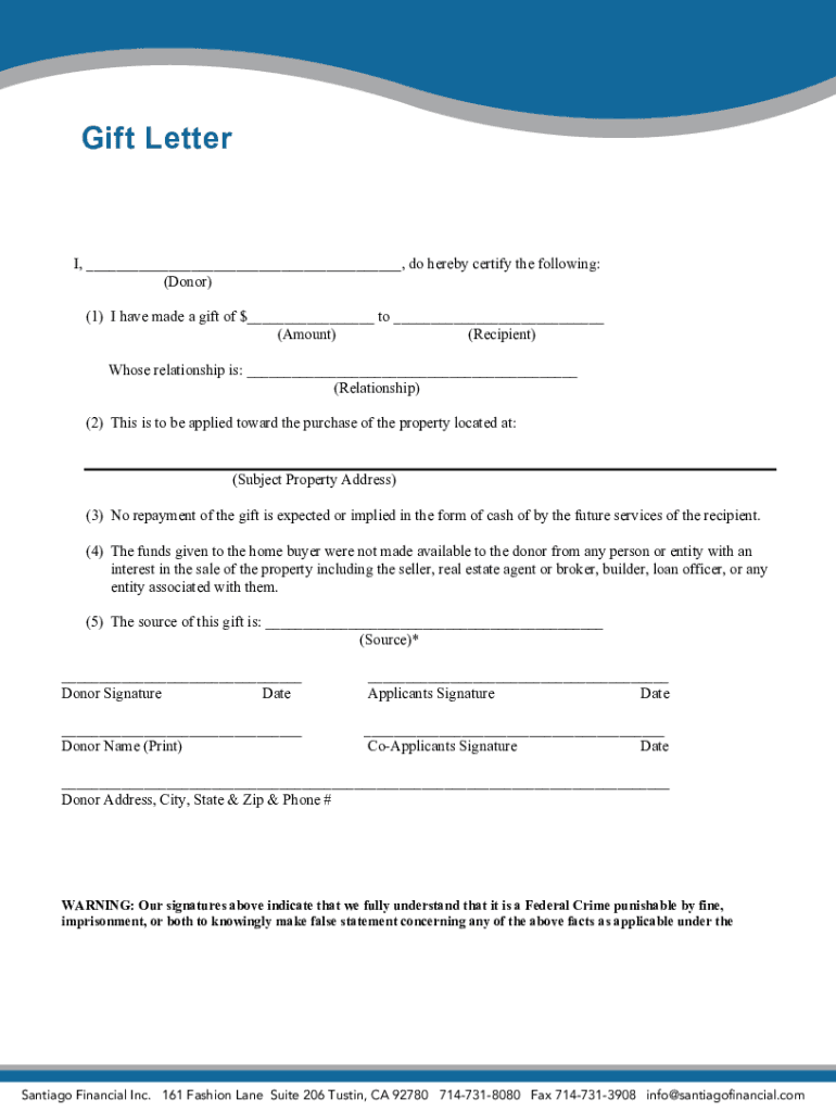 Fillable Online www.pdffiller.com529546969--Gift-Letter-TemFillable ...