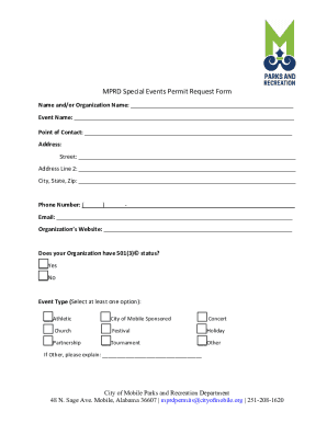 Fillable Online mprd.recdesk.comRecDeskPortalPortalsMPRD Special Events ...