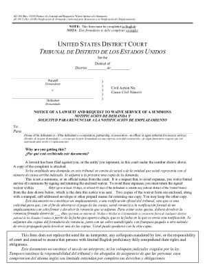 Fillable Online www.templateroller.comtemplate1734736Form AO398 "Notice ...